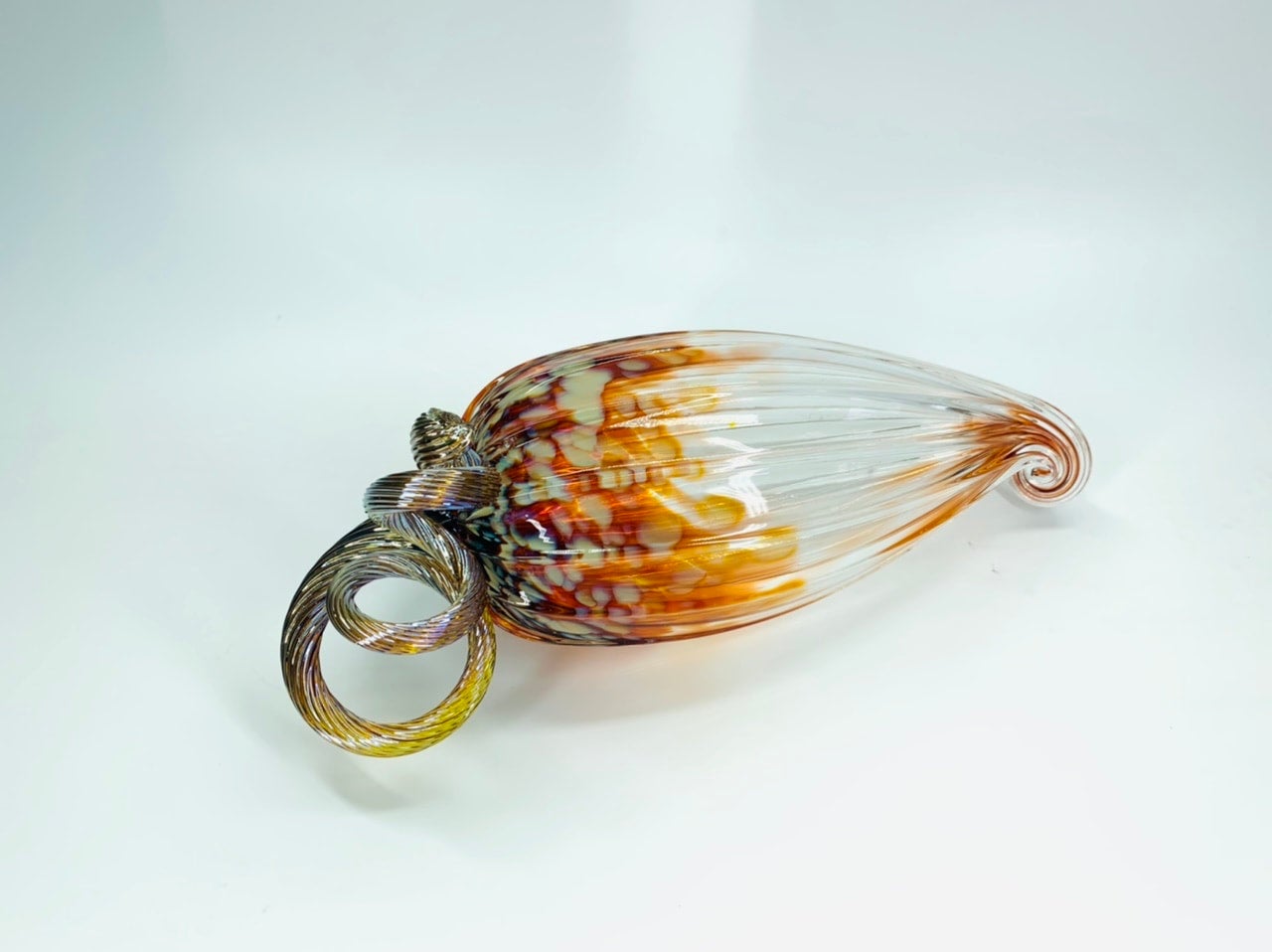 Pumpkin - Large Clear + Red Metallic Gourd | STRONG STREET STUDIO