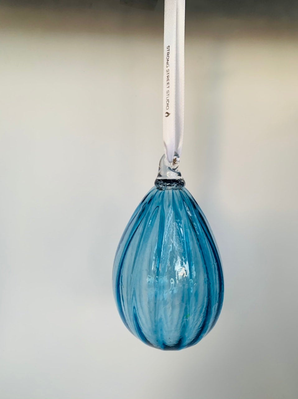 Ornament - Blue Oval | STRONG STREET STUDIO